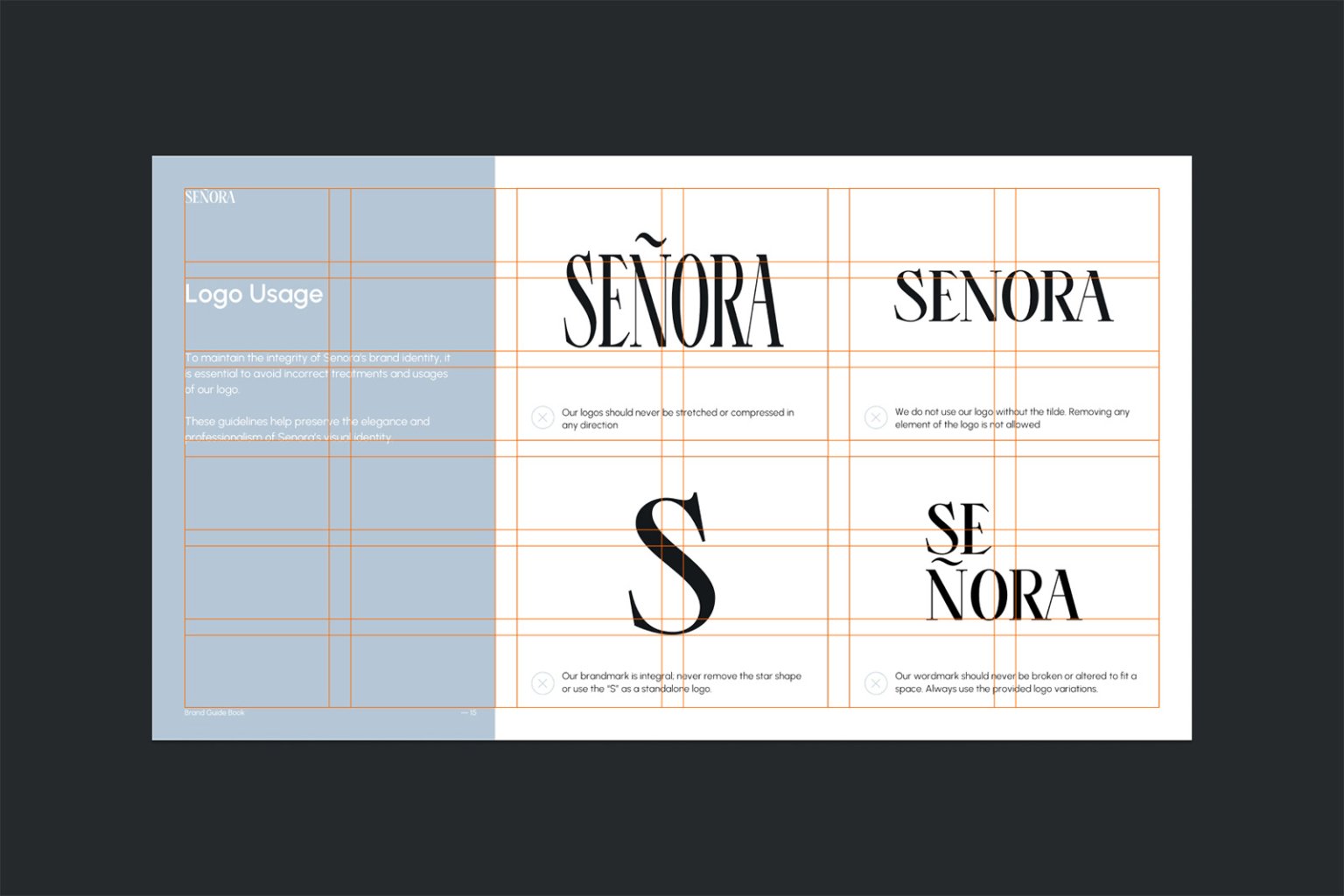 Senora: Elegant & Minimalist Brand Guidebook Template (Ai & InDesign)